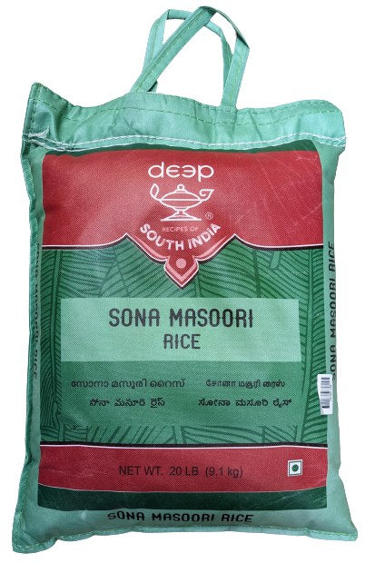 Deep Sona Masoori Rice 20 lb – BoxNCase