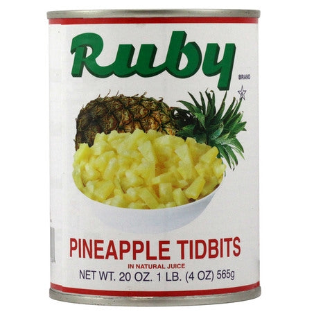 Ruby Pineapple Tidbits In Natural Juice | 20 oz – BoxNCase