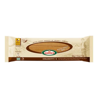Helios Pasta Spaghetti #6 W/W Organi 500 Gram – BoxNCase