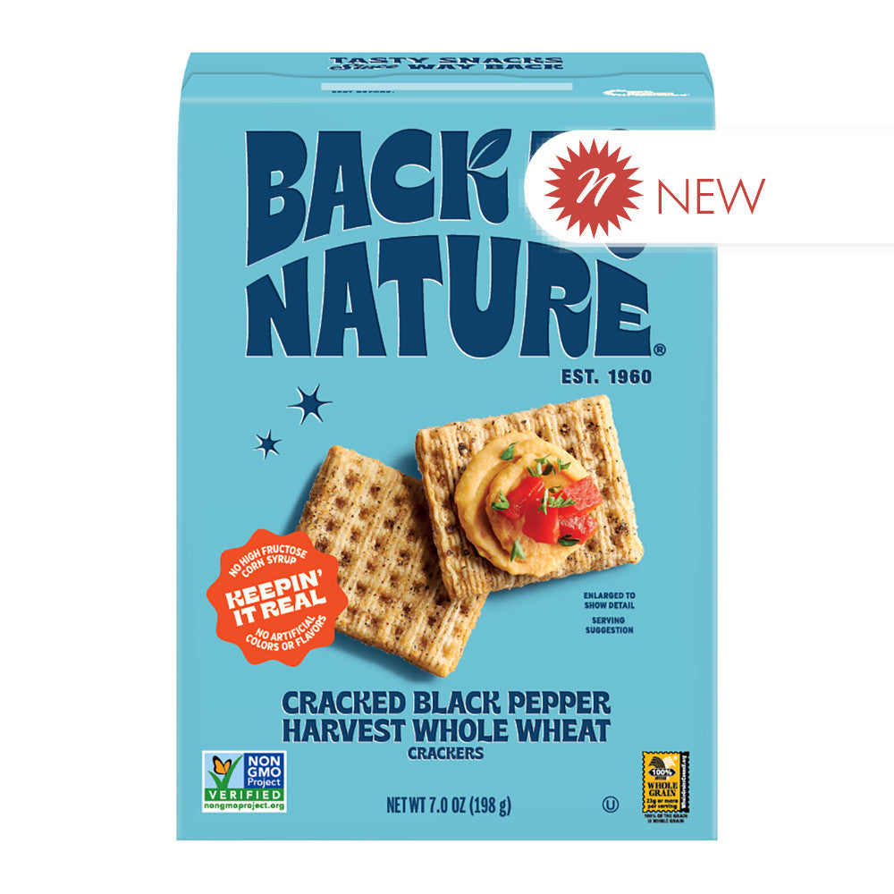 Back To Nature Cracked Black Pepper Harvest Cracker 7 Oz Box – BoxNCase