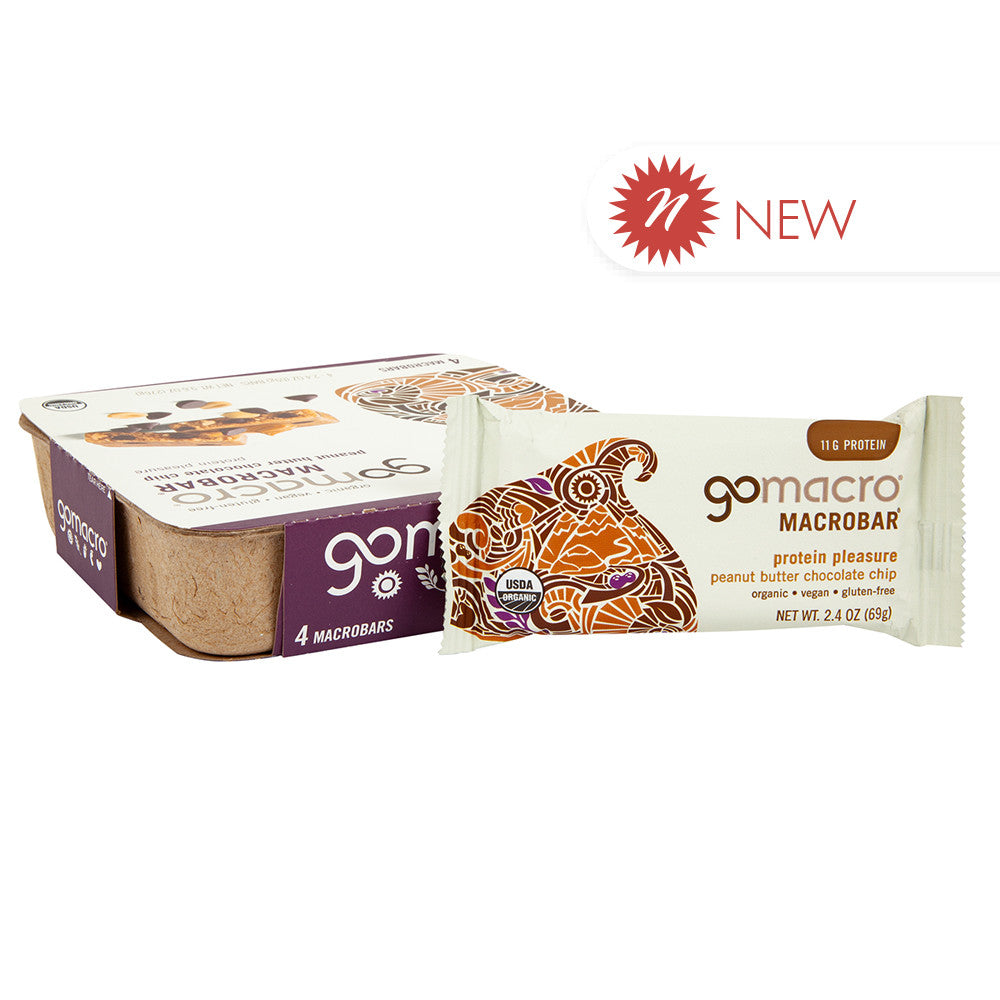 Gomacro Peanut Butter Chocolate Chip Bar 2.4 Oz Box – BoxNCase