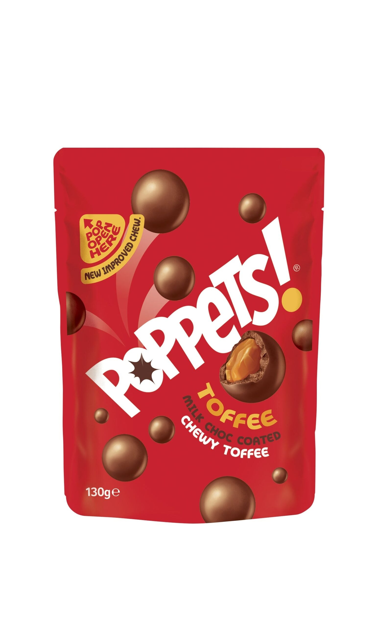 Poppets Milk Chocolate Chewy Toffee Pouch 4.6oz (130g) – BoxNCase