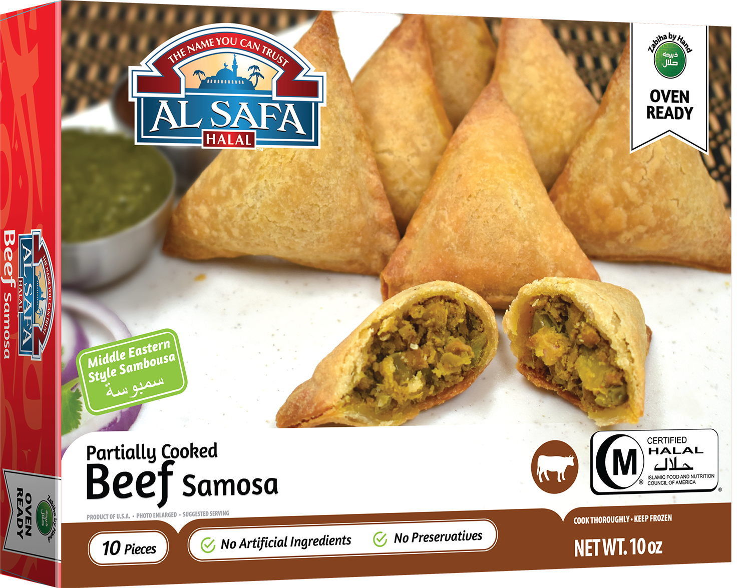 Al Safa Halal Beef Samosa 10oz – BoxNCase
