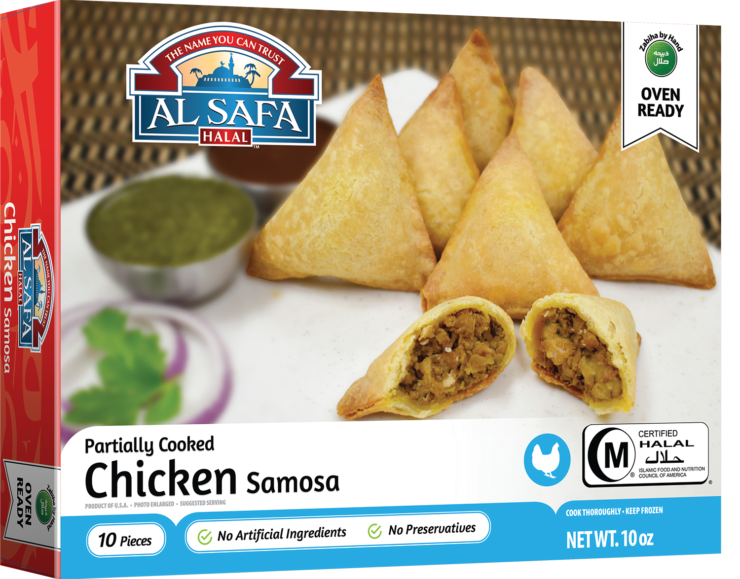 Al Safa Halal Chicken Samosa 10oz – BoxNCase