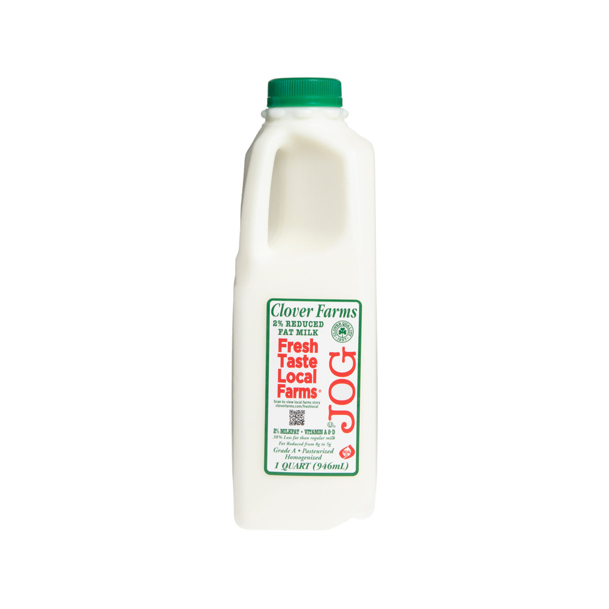 Clover Farms Dairy 2% Milk 1 QT – BoxNCase