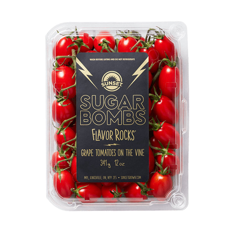 Sunset Sugar Bombs Grape Tomatoes on the Vine 12 OZ – BoxNCase