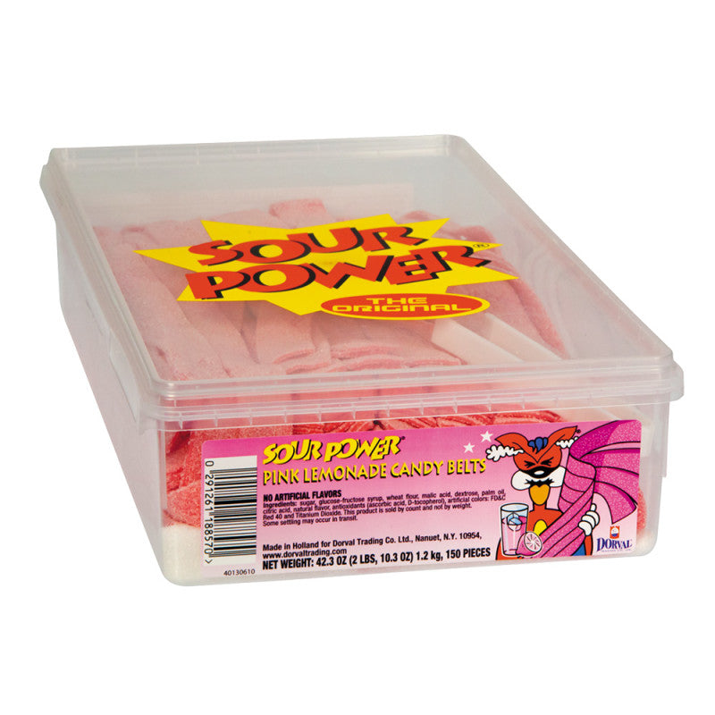 Sour Power Pink Lemonade Sour Belts Tub – BoxNCase