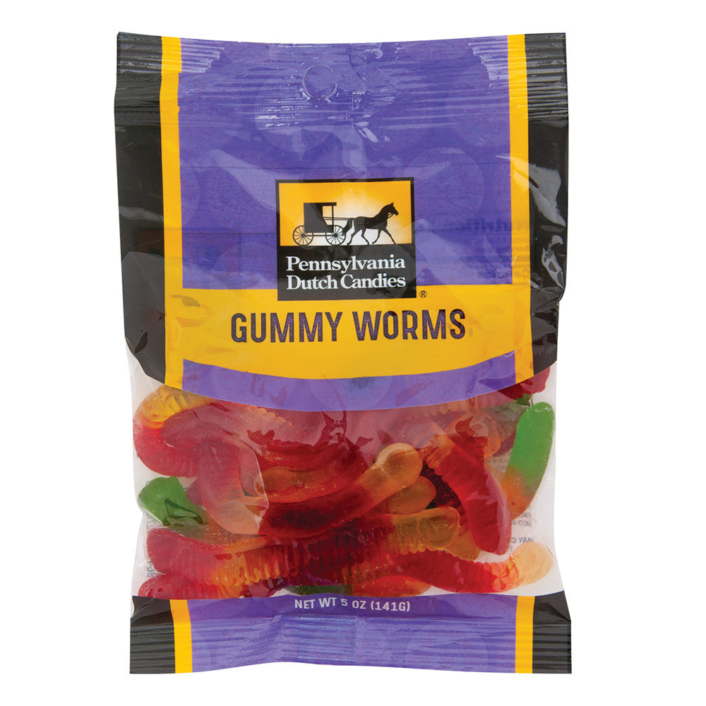Pdc Clear Window Bag Gummy Worms Peg Bag 5 Oz – BoxNCase